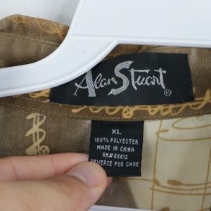 Alan Stuart | Shirts | Vintage 9s Streetwear Abstract Print Polo Shirt ...